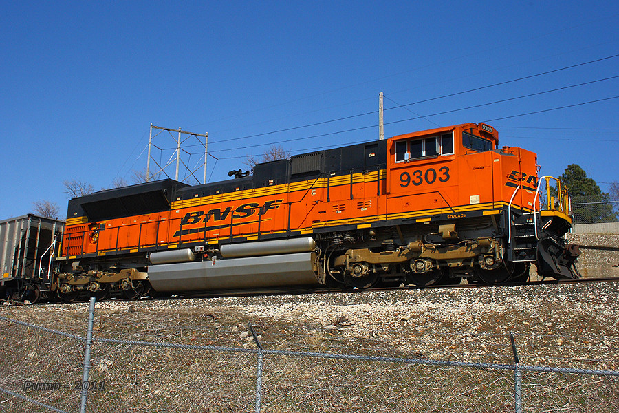 Northbound BNSF Empty Coal Train DPU Locomotive